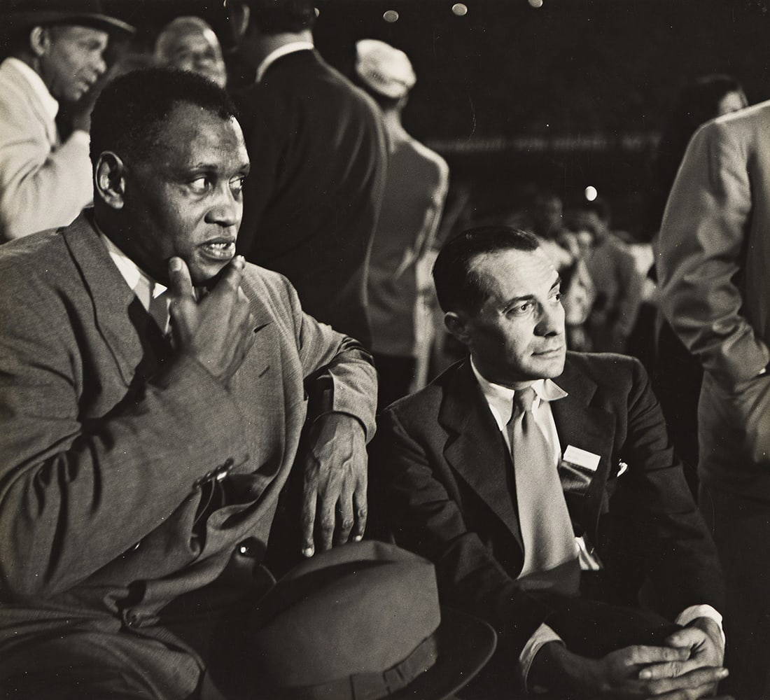 Edward Schwartz (1906-2005) Paul Robeson & Vito Marcantonio. 1947. Auction