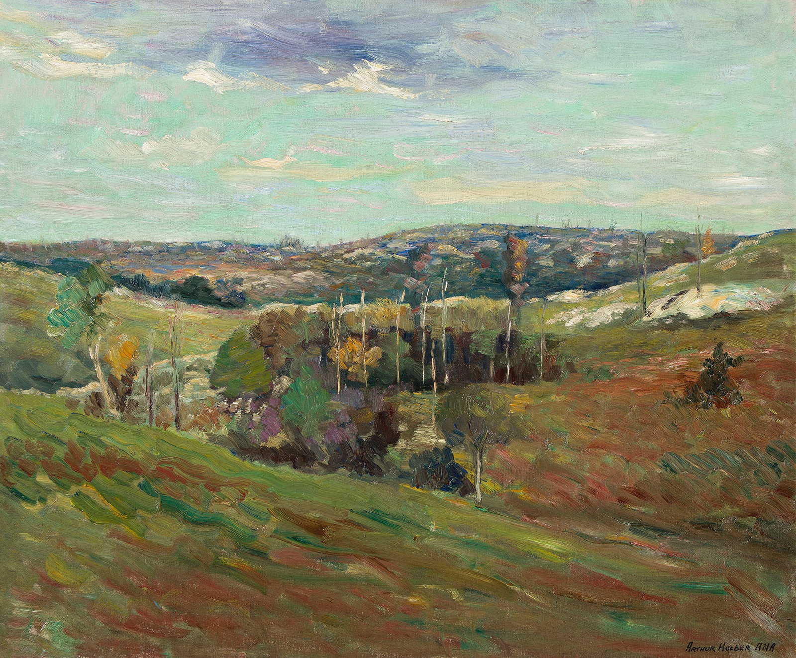 Arthur Hoeber, Green Landscape.. (1854-1915) Auction