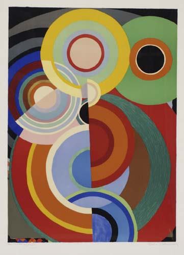2055569A: SONIA DELAUNAY Circles and Semi-circles.