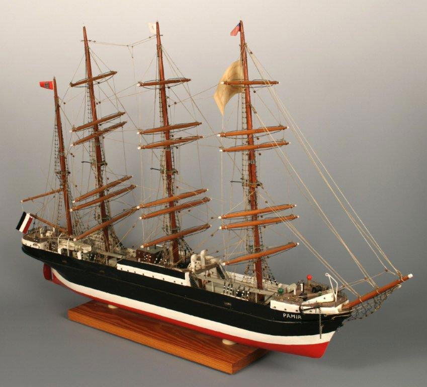 Sailing ship model Pamir, 20th century