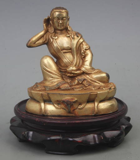 A Fine Gilt Bronze Mira Month Pakistan Buddha Figure