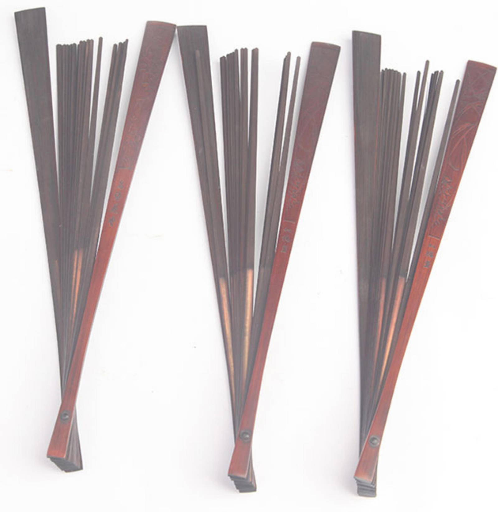 Group Of Three Small Bamboo Fan Frame Auction