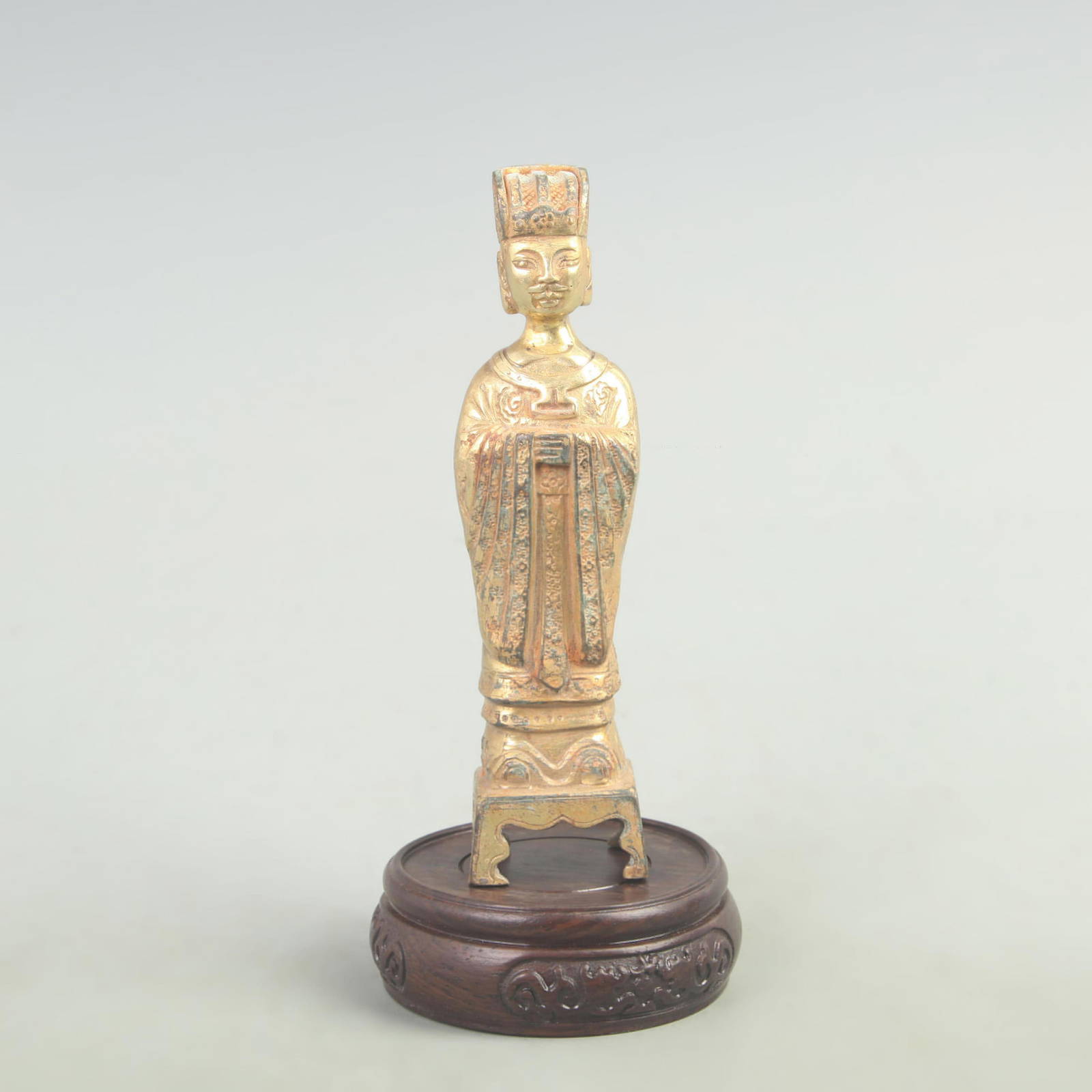 Rare Gilt Bronze Human Figure Statue Auction