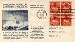 Operation Paperclip First Day Cover