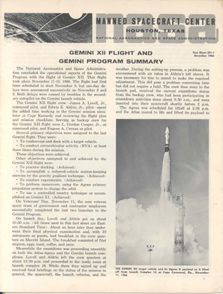 1966, "gemini Xii Flight And Gemini Program Sum