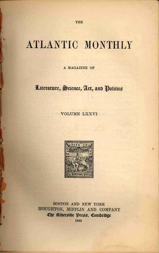 1895 "atlantic Monthly" Magazines Featuring Mars
