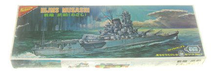 2544: Nichimo 1960's HIJMS MUSASHI Plastic Model Kit Ma