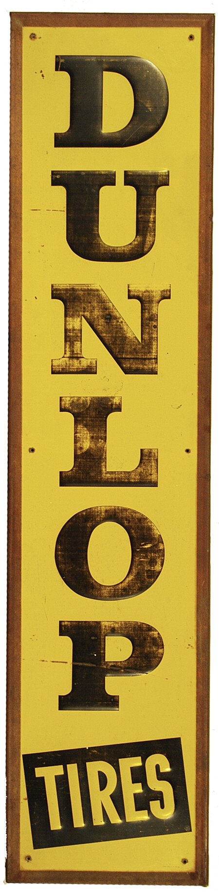 155: Vintage "Dunlop Tires" Sign Metal (60x14