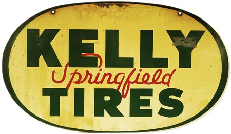 Vintage Kelly Tire Sign Green And Red On