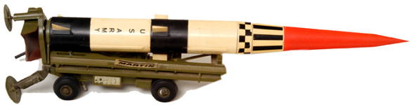 Us Army Pershing Missile Model On Its Mobile Laun
