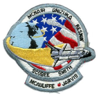 949: Original STS 51L Mission Patch - Apr 25, 2004 | Aurora in CA
