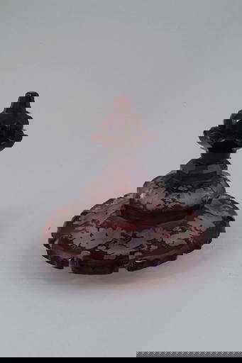 A Bohemian Clear And Ruby Flashed Glass Scent Fla