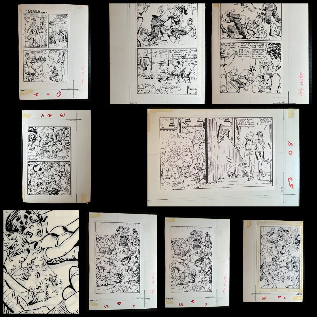 VINTAGE RARE COMIC "DULL DAY IN THE NEIGHBORHOOD!" by ERIC STANTON ...