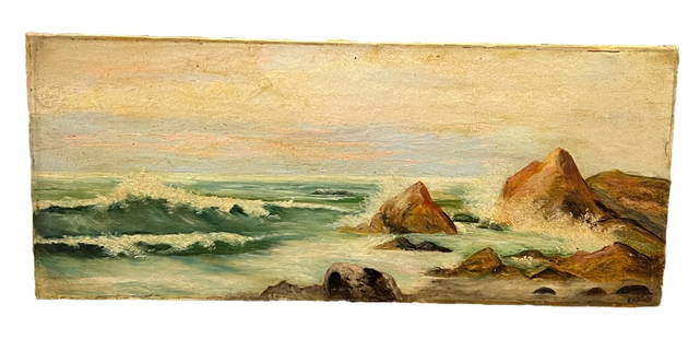 Signed J Martin, Seascape Oil Painting