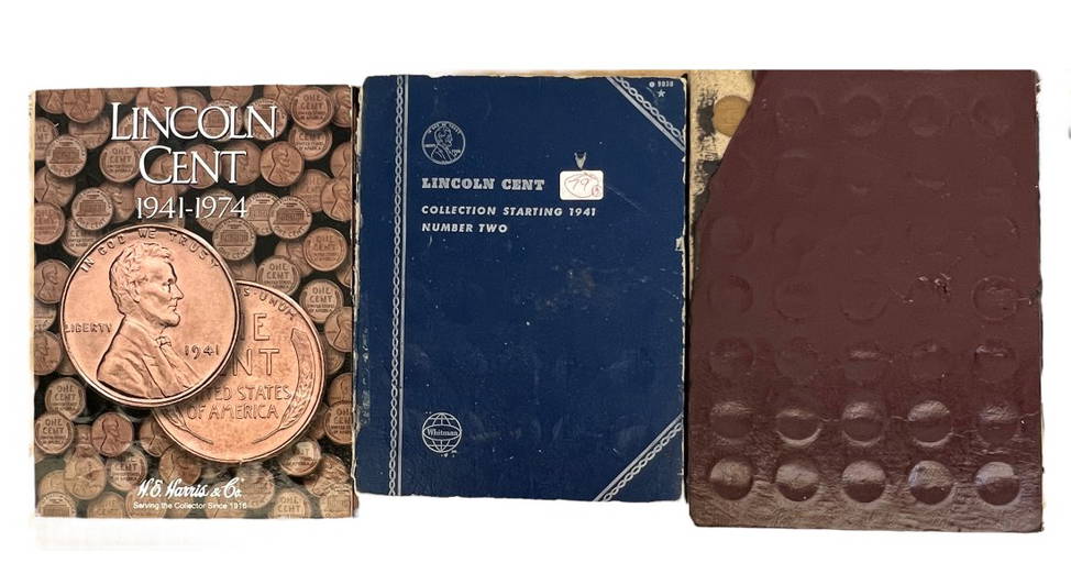 Set Of 3 Book. Lincoln Cent Collection Starting 1941