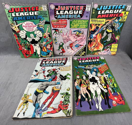 Justice League Of America Vintage Dc Comic Book Collection Lot 35, 37 ...
