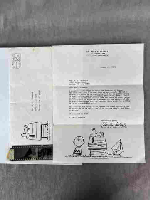 Charles Schulz Signed Letter Charlie Brown Snoopy Photo Negative At ...
