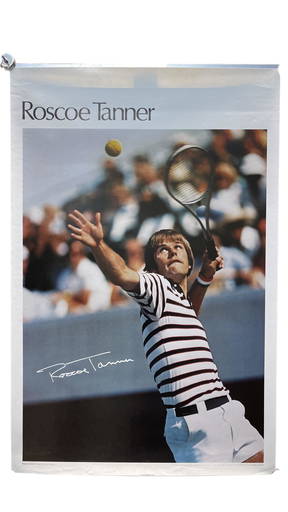 Vintage 1977 Original Roscoe Tanner Tennis Poster