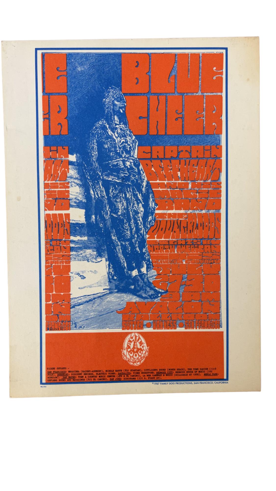 1967 Family Dog Prod. Blue Cheer W/ Captain Beefheart Iconic Knight ...