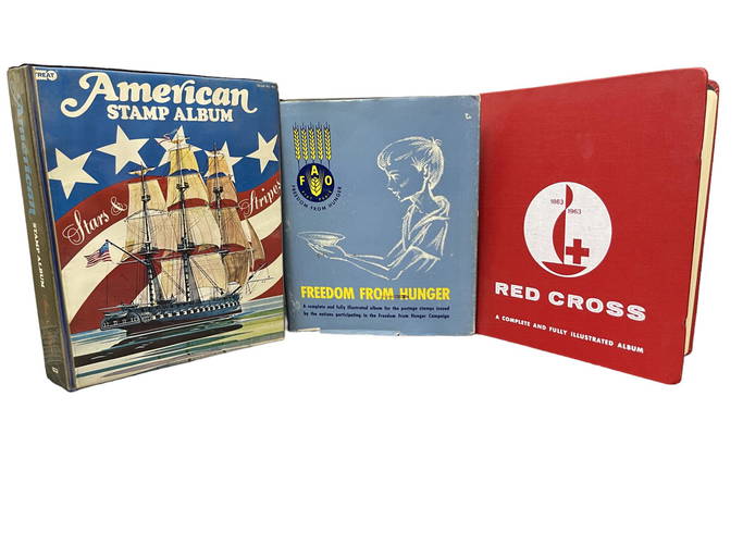 Vintage Stamp Binders Collection Lot