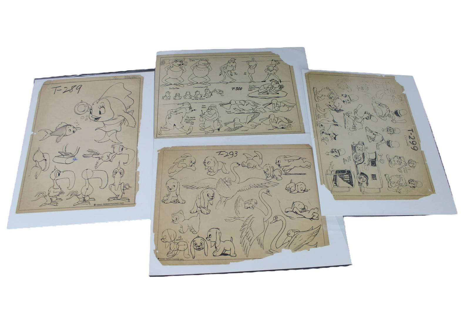 Terry Tunes Original Production Animation Printed Model Photostat Sheet ...