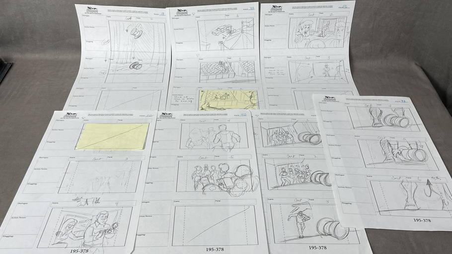 Original Warner Bros. Scooby Doo Storyboard Collection Lot
