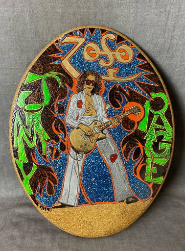 Led Zeppelin Jimmy Page Custom Woodwork Engraving