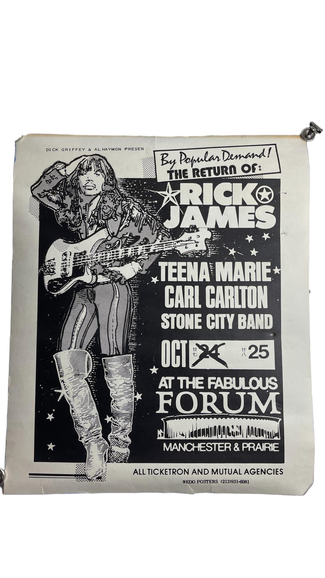 Vintage The Return Of Rick James At The Fabulous Forum Poster