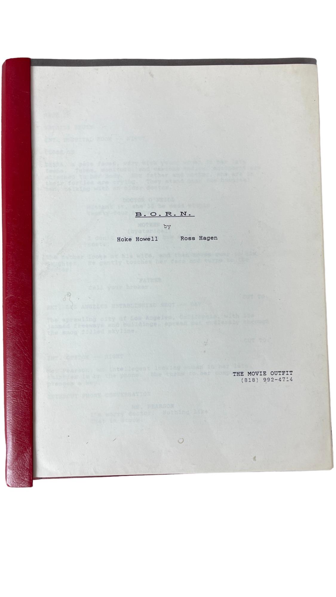 B.o.r.n. By Hoke Howell Movie Script Auction
