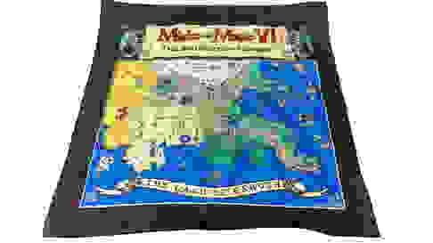 Original 1998 "might & Magic Vi The Mandate Of Heaven" Cloth Map Of ...