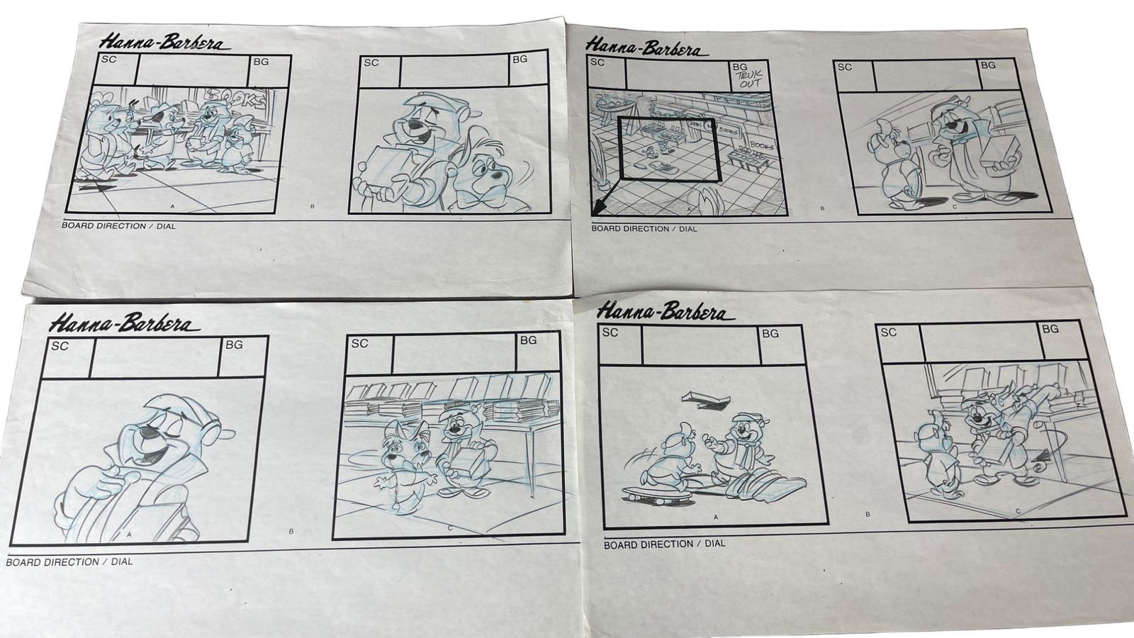 Original Hanna Barbera Animation Production Storyboard Drawing ...