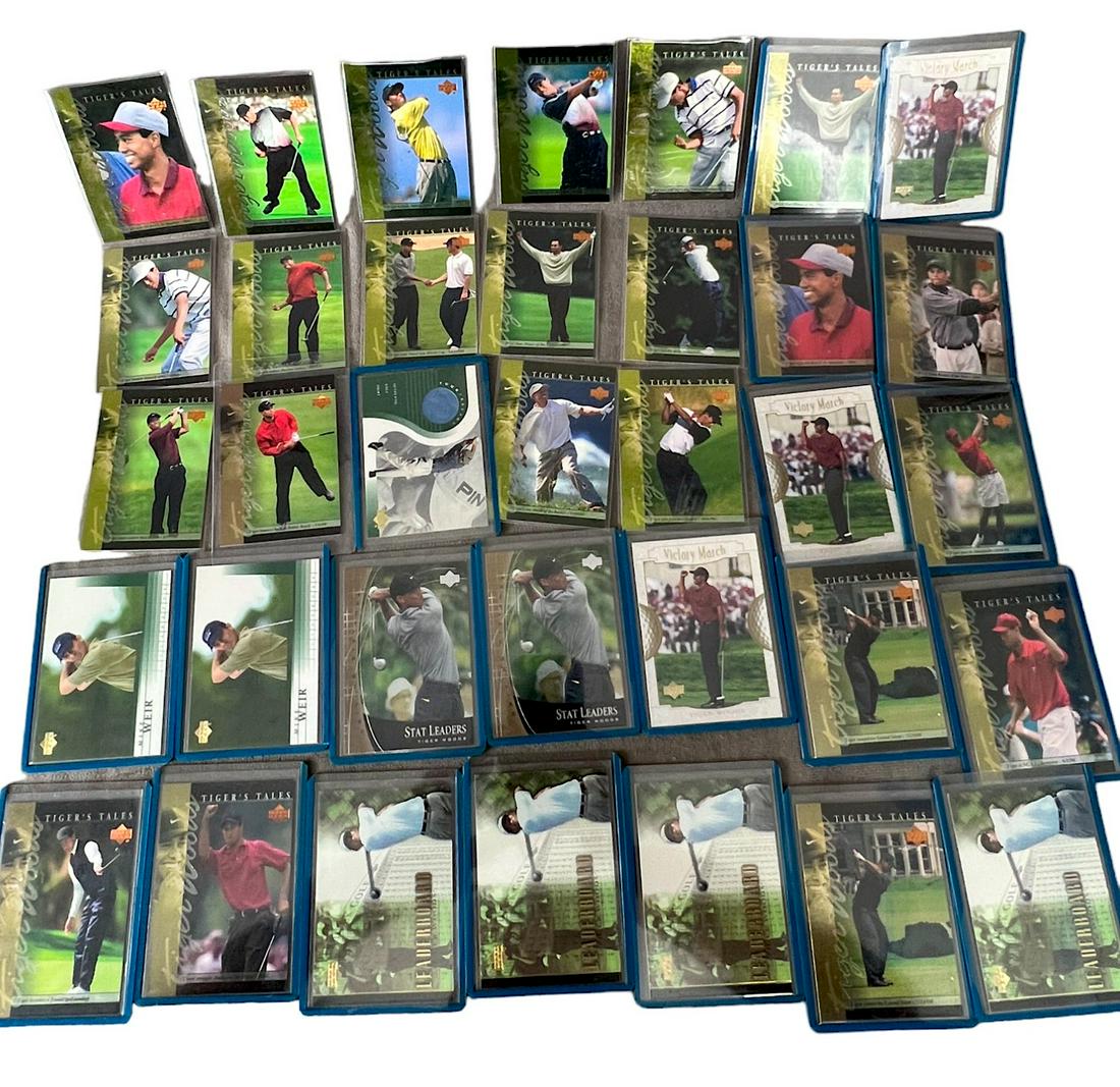 Vintage Tiger Woods Golf Trading Card Collection