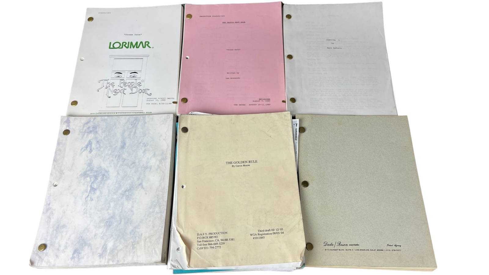 Vintage Movie Script Collection Lot Auction