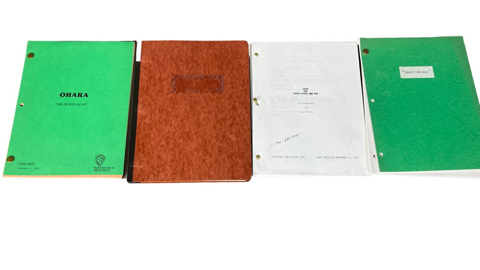 Vintage Movie Script Collection Lot Auction