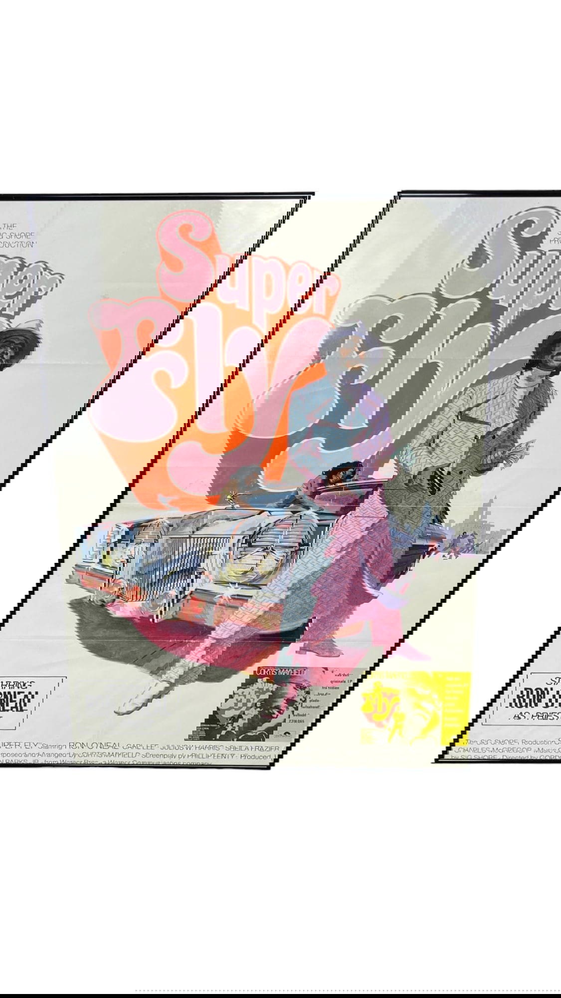 Ron O'neal - Super Fly 1972 Vintage Framed Movie Poster Auction