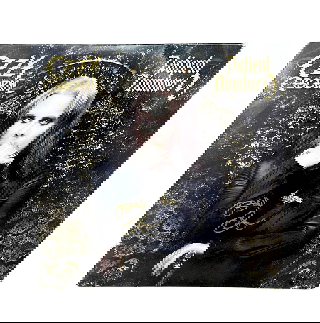 Ozzy Osbourne Double Signed Vinyl Record Patient Number 9 Auction