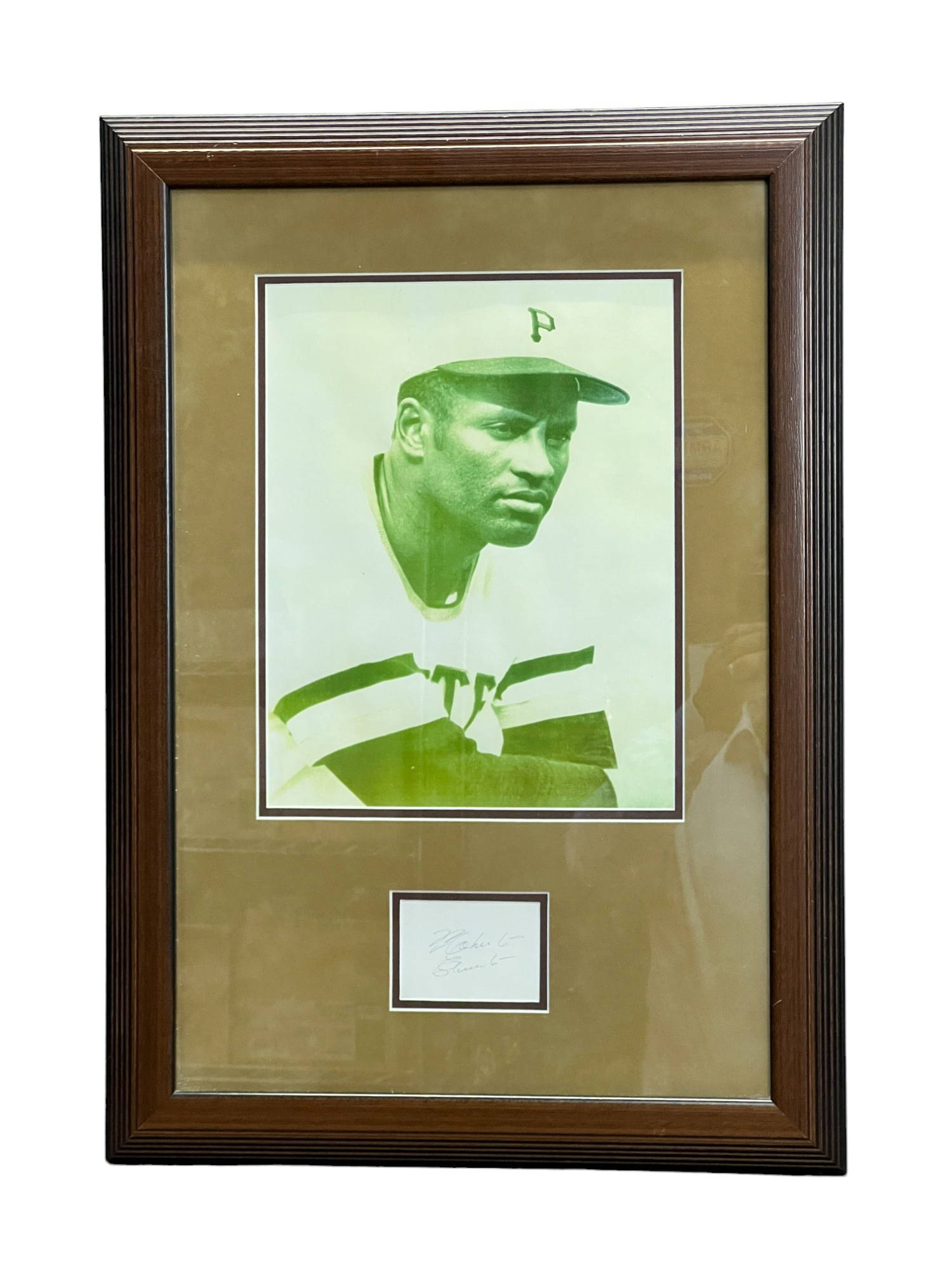 Roberto Clemente Signed Autograph Cut Signature Framed Auction