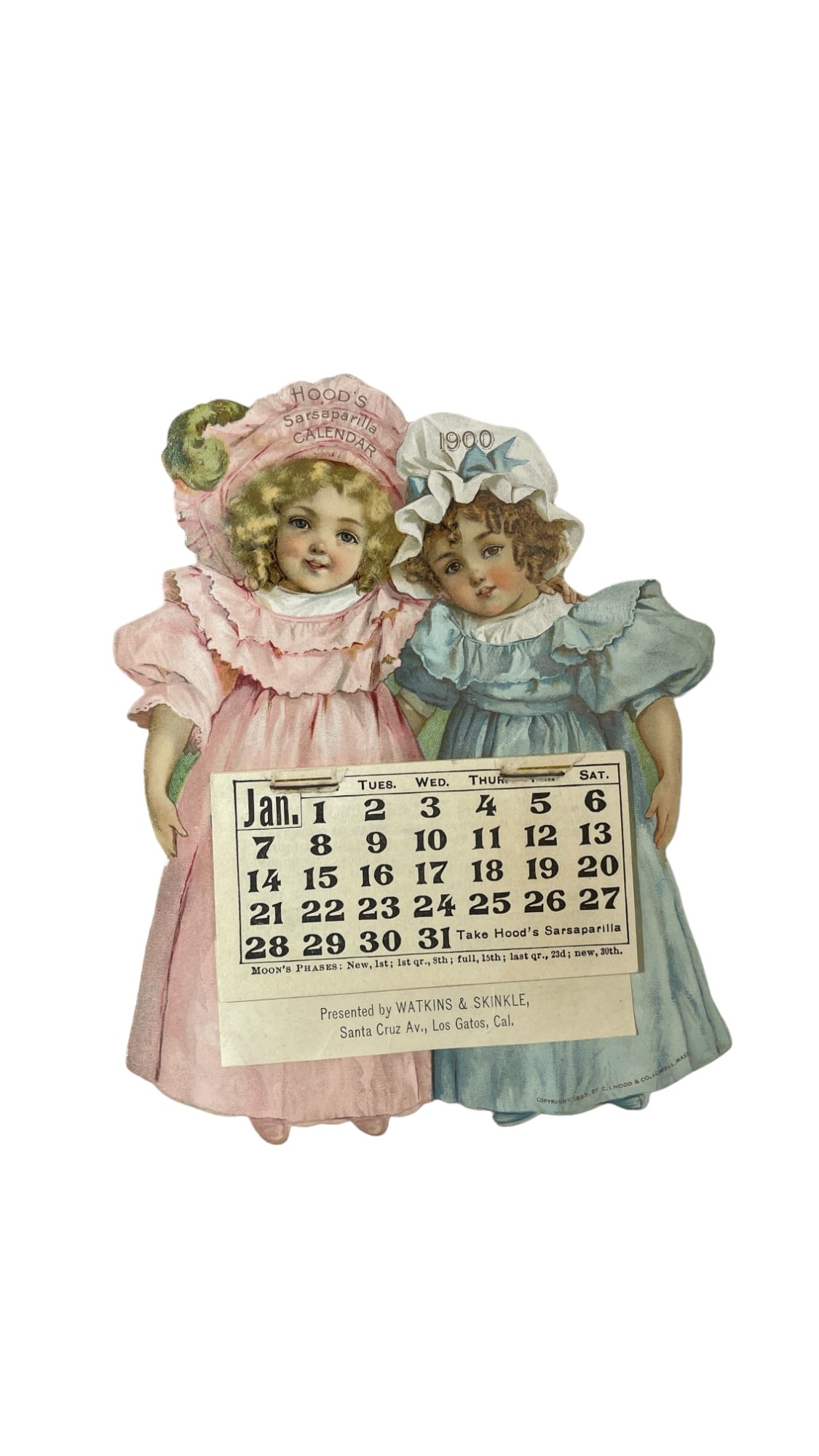 Vintage 1900s Hoods Sarsaparilla Advertising Calendar Maud Humphrey ...