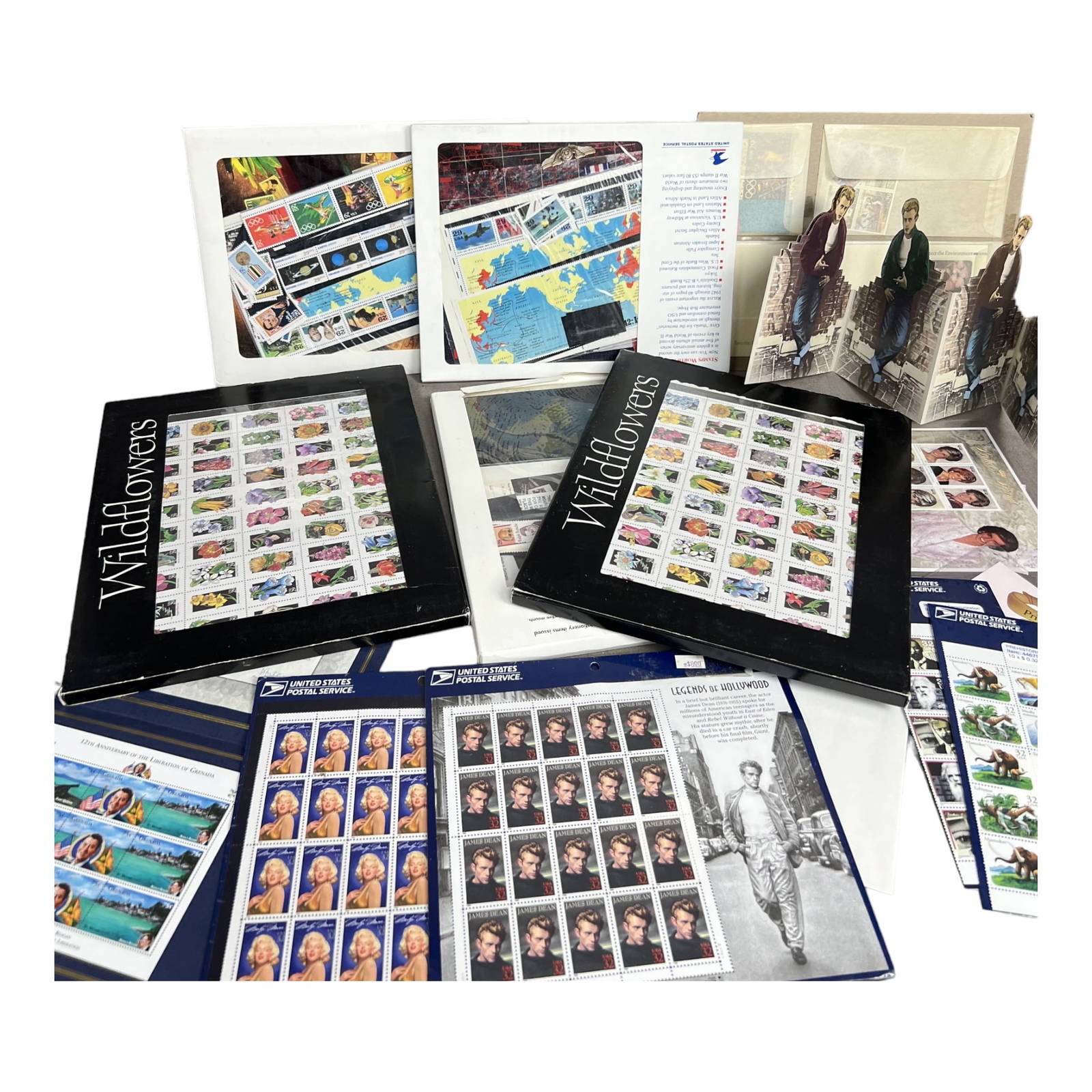 Vintage Usa Us Postage Stamp Collection Lot Auction