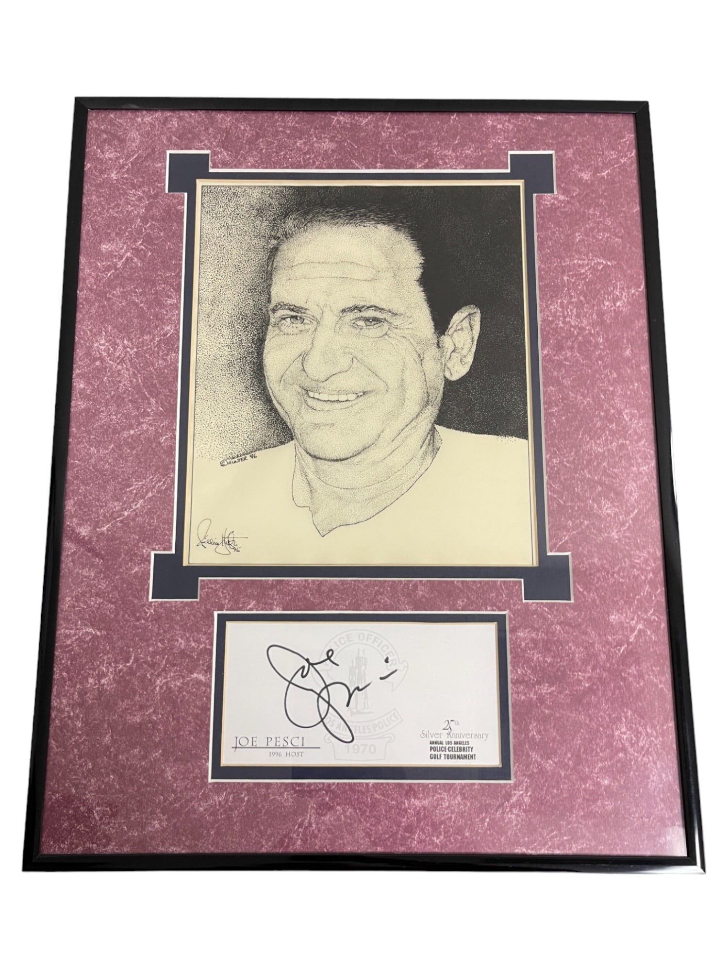 Joe Pesci 1996 Framed Autograph 14.5"x18.5 Auction