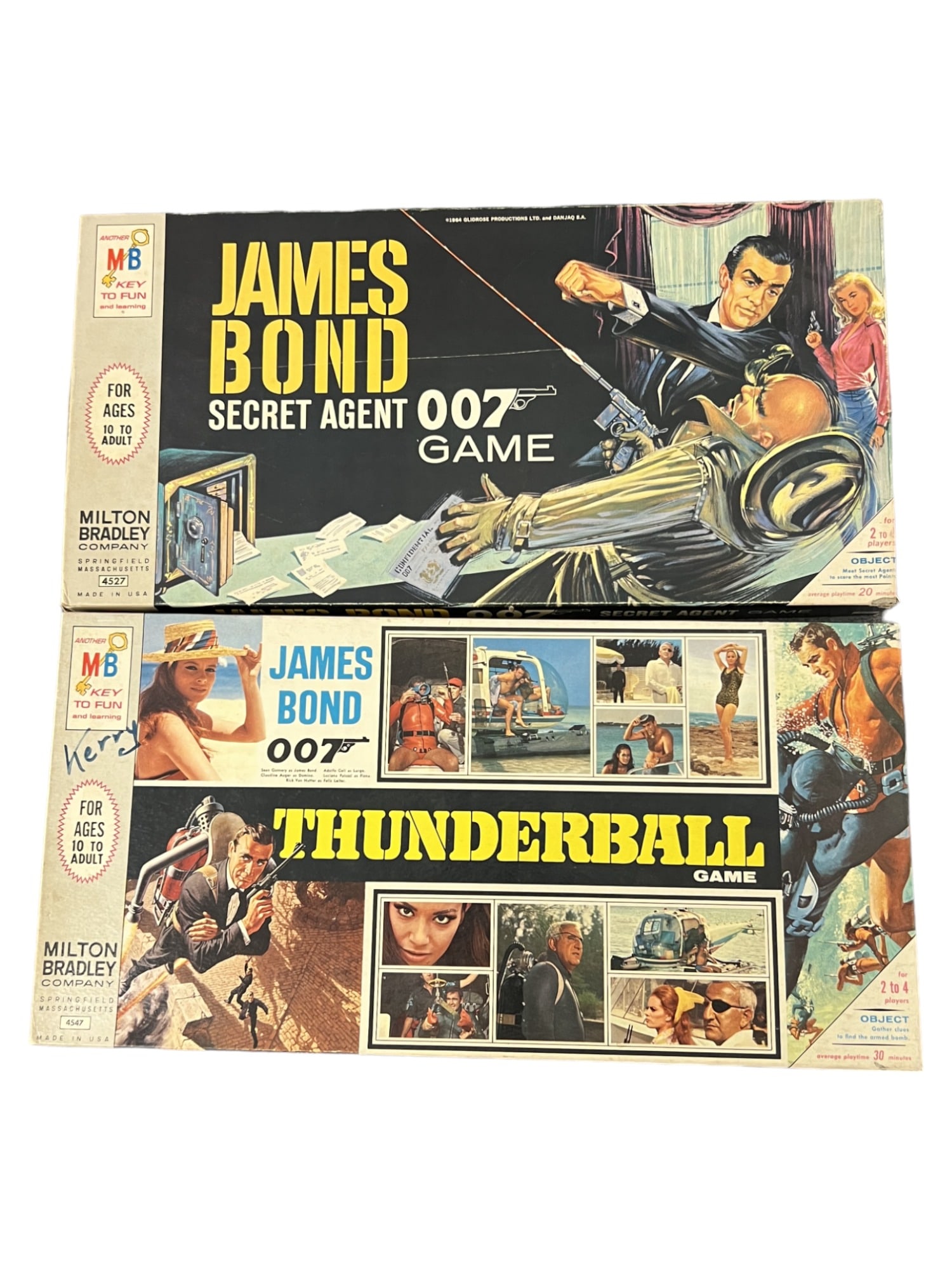 Board Game James Bond 007 Secret Agent And Thunderball Game Milton Bradley Lot 2 Auction