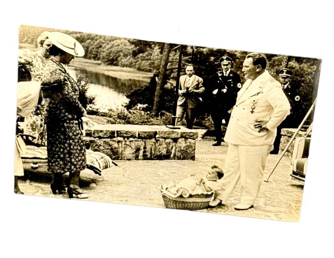 Wwii German Original Press Photo Of Hermann Goering With His Daughter ...