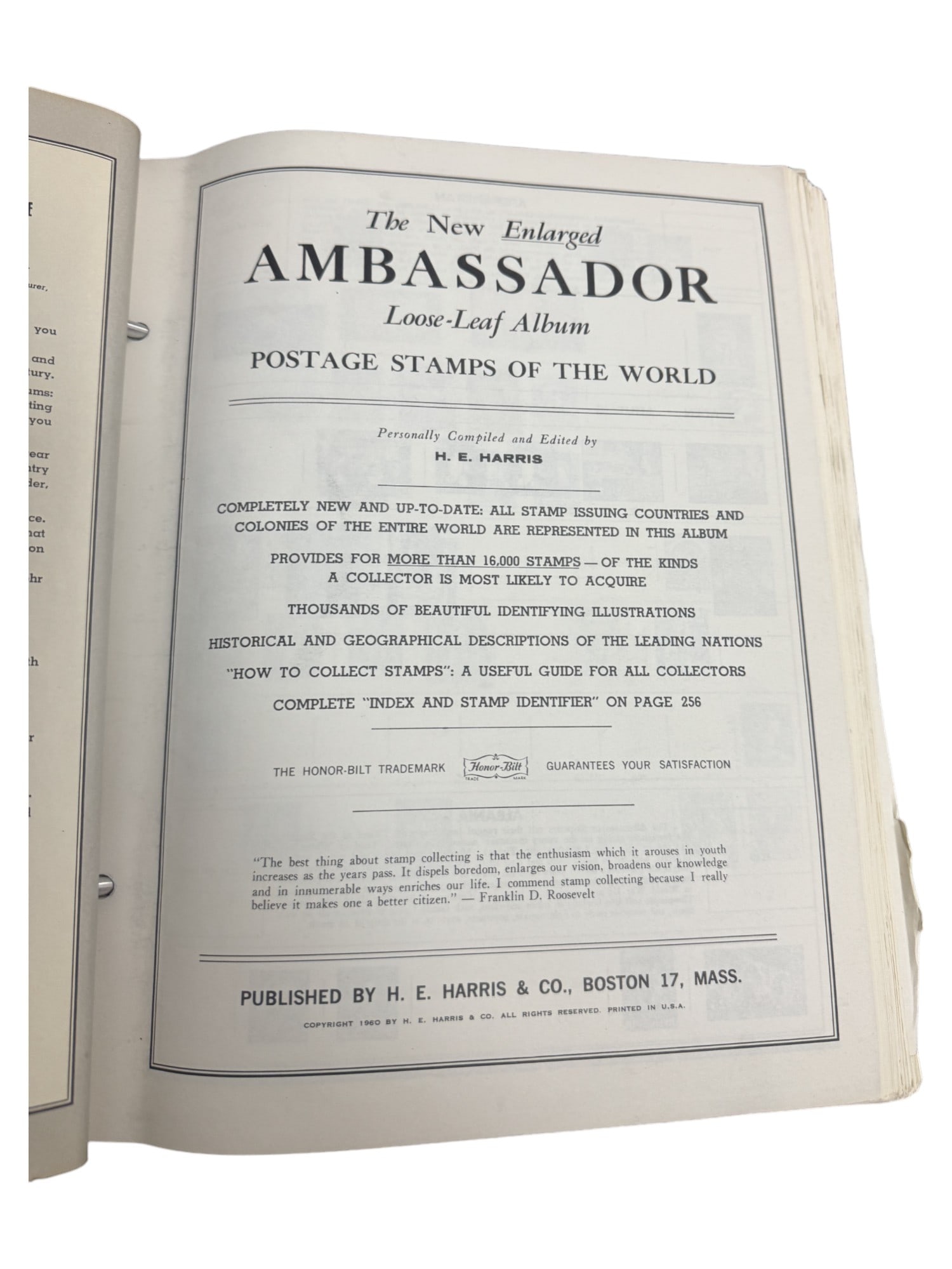 The New Enlarged Ambassador Album Worldwide Album W/ Stamps Inside Auction