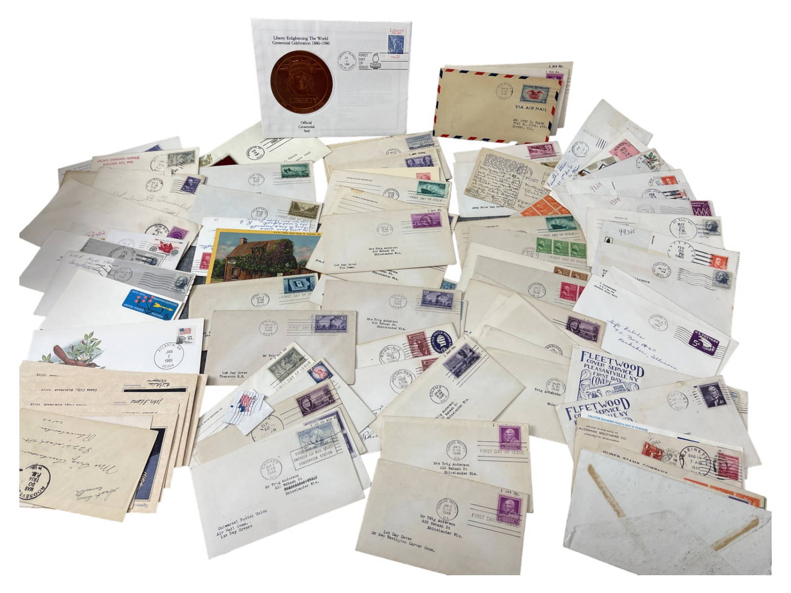 Vintage Collection Lot Of First Day Issues, Stamps & Envelopes Auction