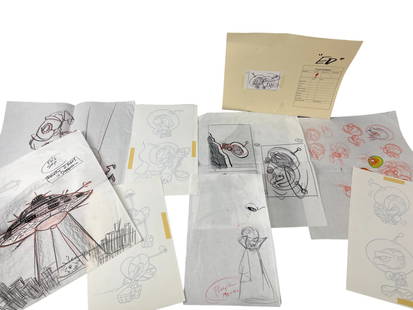 Original Film Roman Animation Art Storyboard Drawing Auction