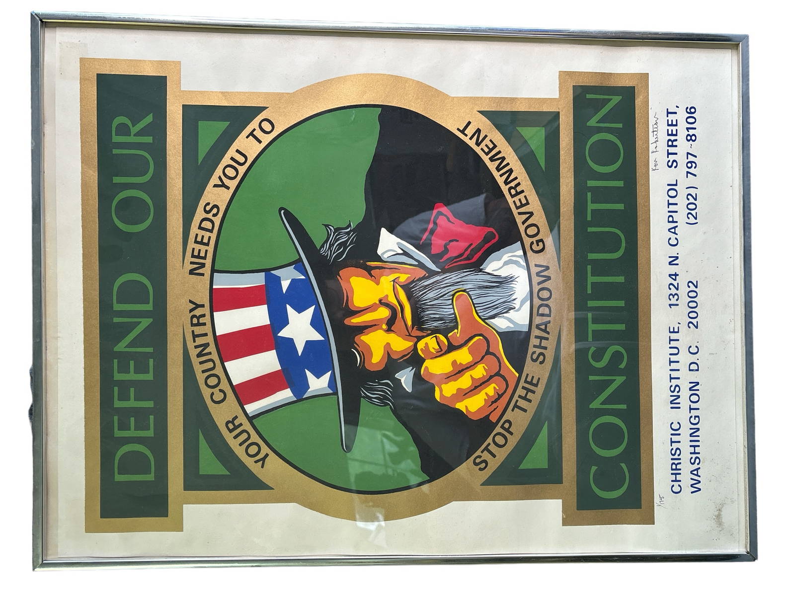 Vintage Government Poster Numbered & Signed Auction