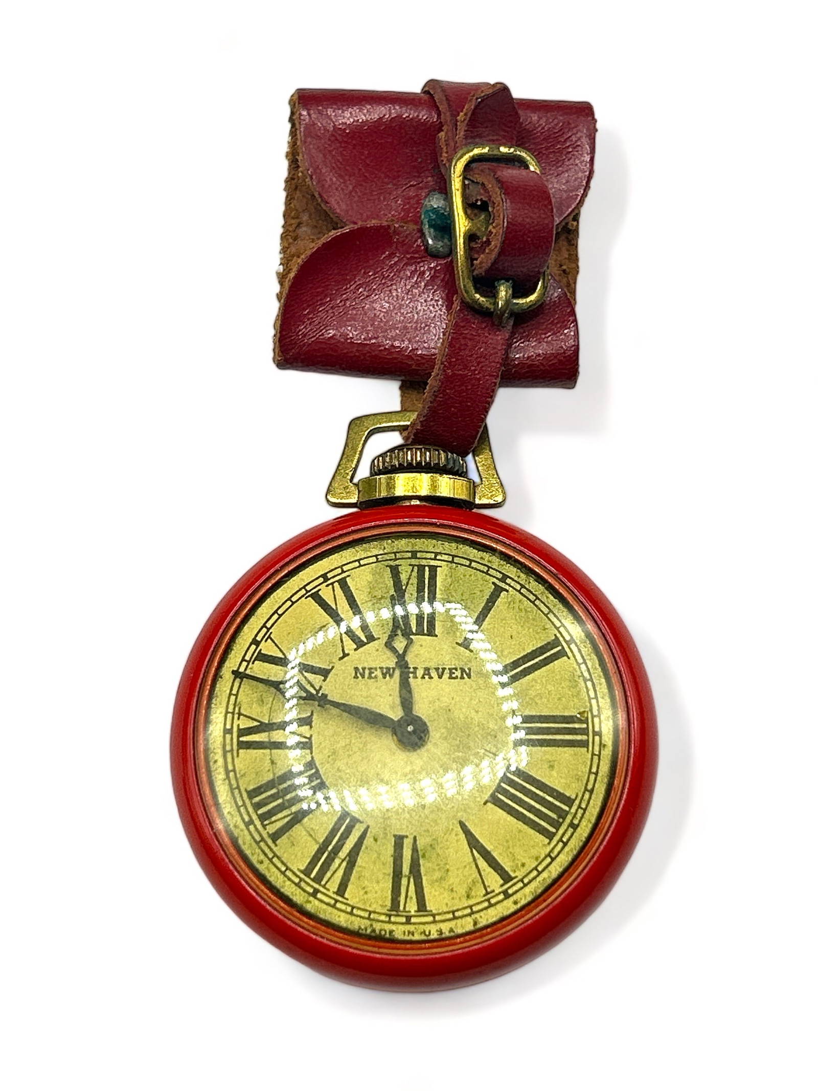 Vintage New Haven Red Pocket Watch Auction