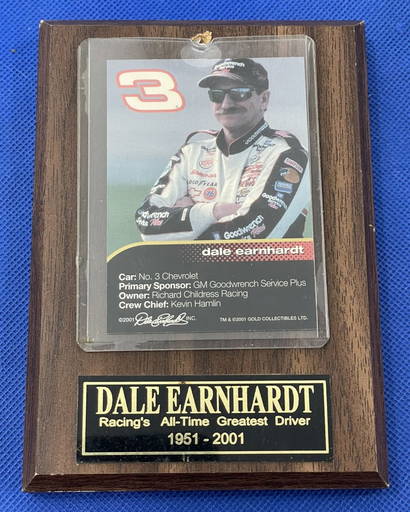 Dale Earnhardt Card Plus Plaque