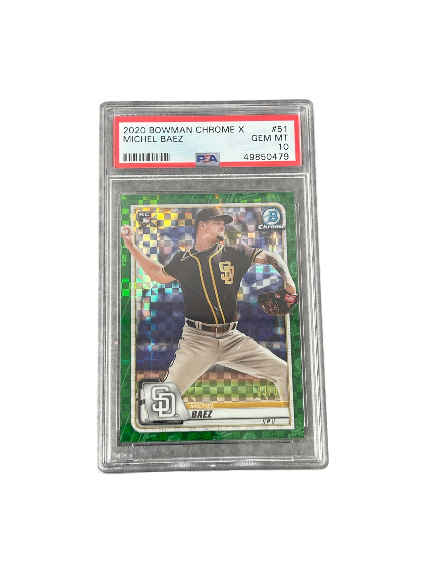 2020 Bowman Chrome X Michael Baez #51 Psa 10 Gem Mt Auction