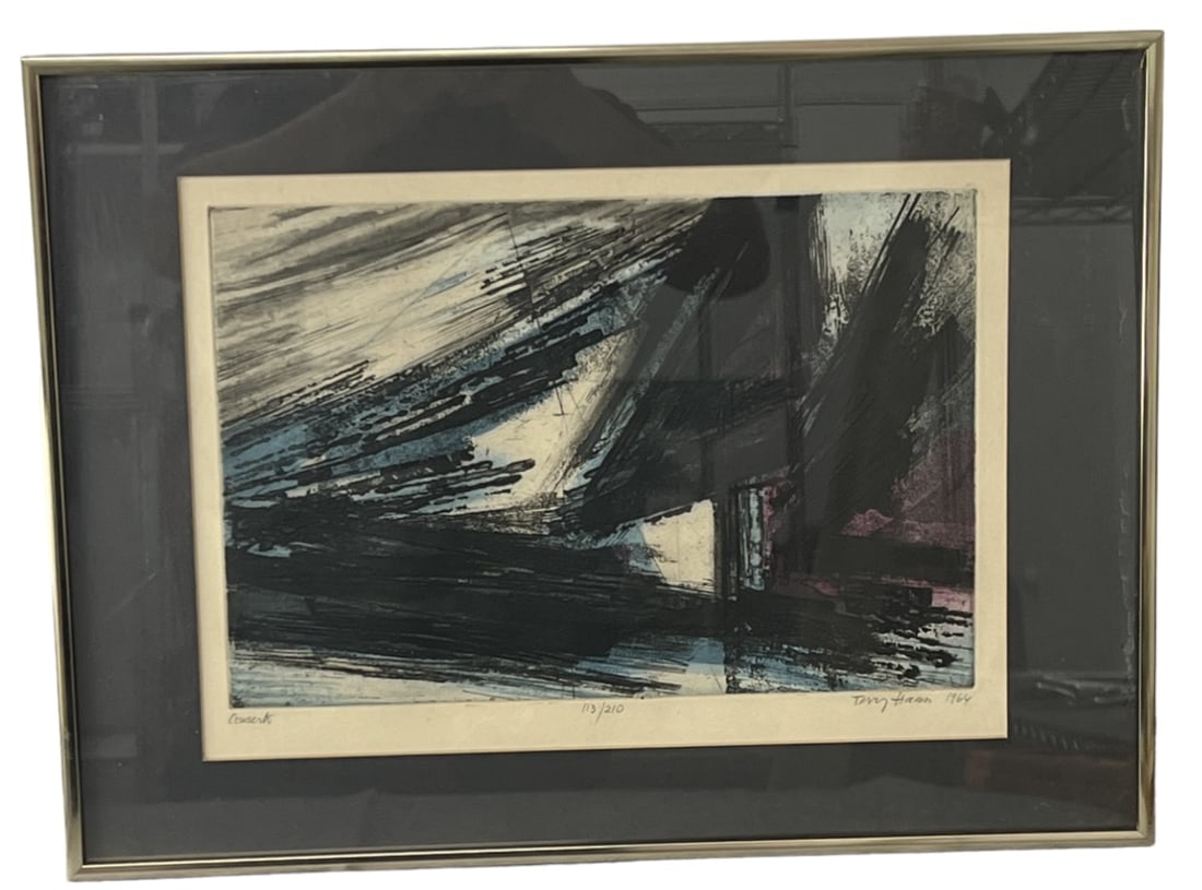 Terry Haas (american 1923- 2016) 1964 Vintage Etching Auction